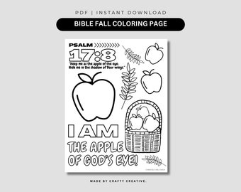 Fall Apple Christian Bible Craft for Kids | Sunday School - Etsy