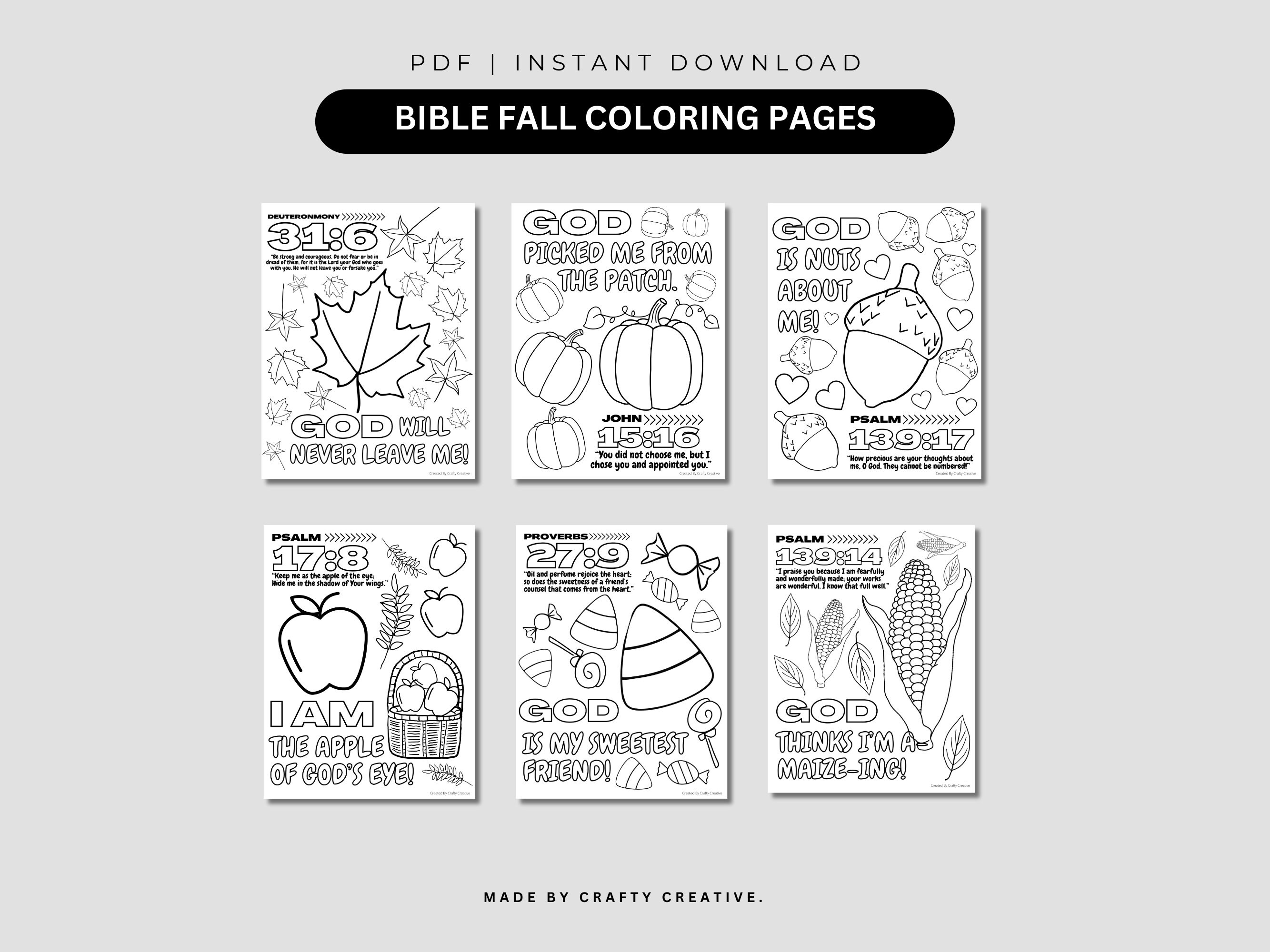 Kids Church, All Things Fall Kids Coloring Pages, Printable Bible Verse ...