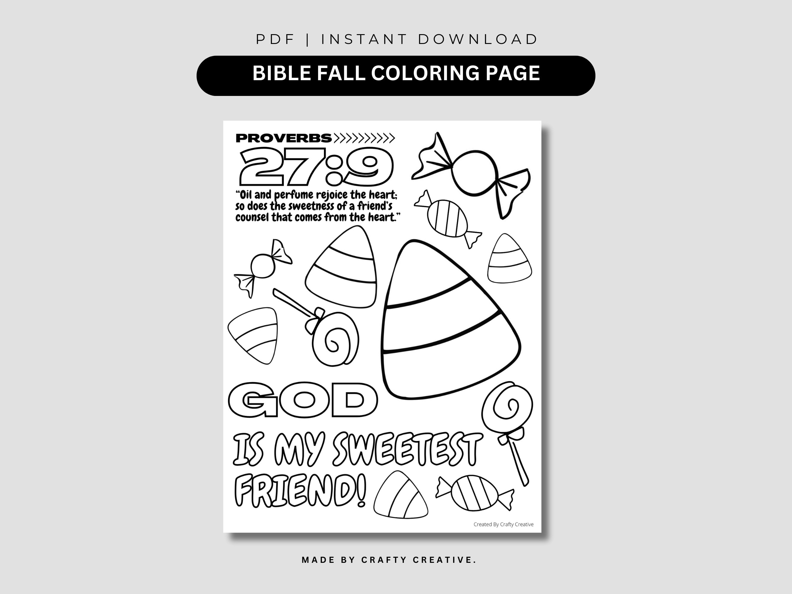 Kids Church, All Things Fall Kids Coloring Pages, Printable Bible Verse ...