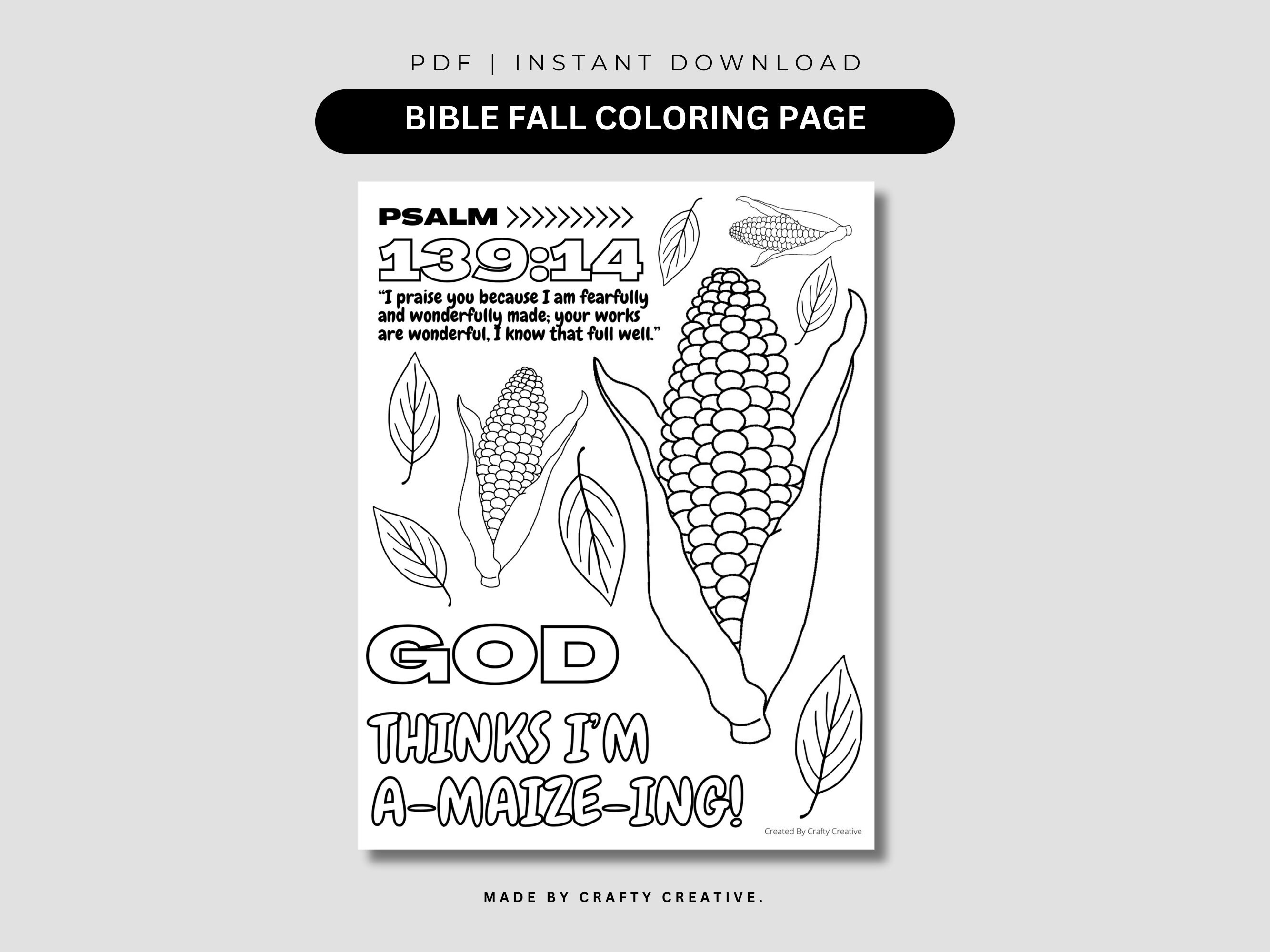 Kids Church, All Things Fall Kids Coloring Pages, Printable Bible Verse ...