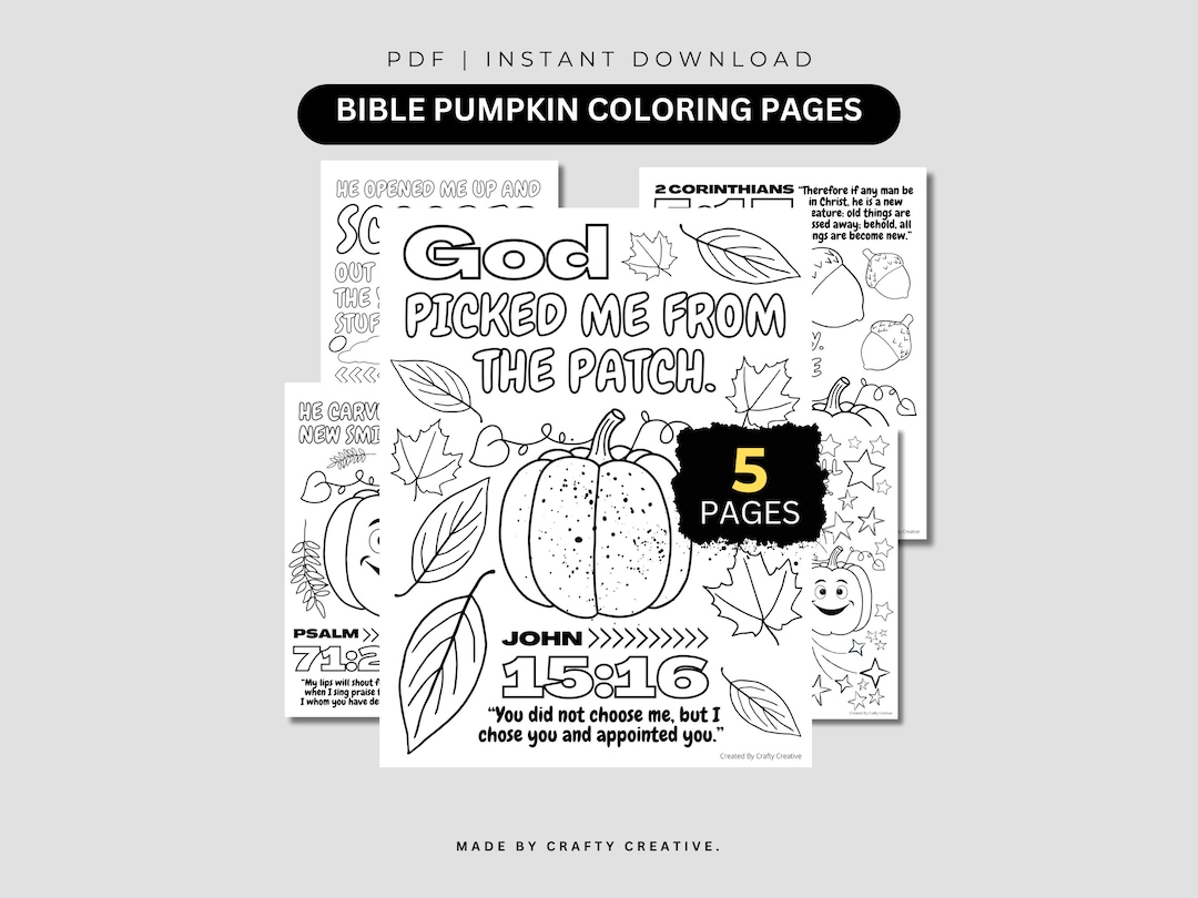 Sunday School, Fall Pumpkin Coloring Worksheets, Printable Bible Verses ...