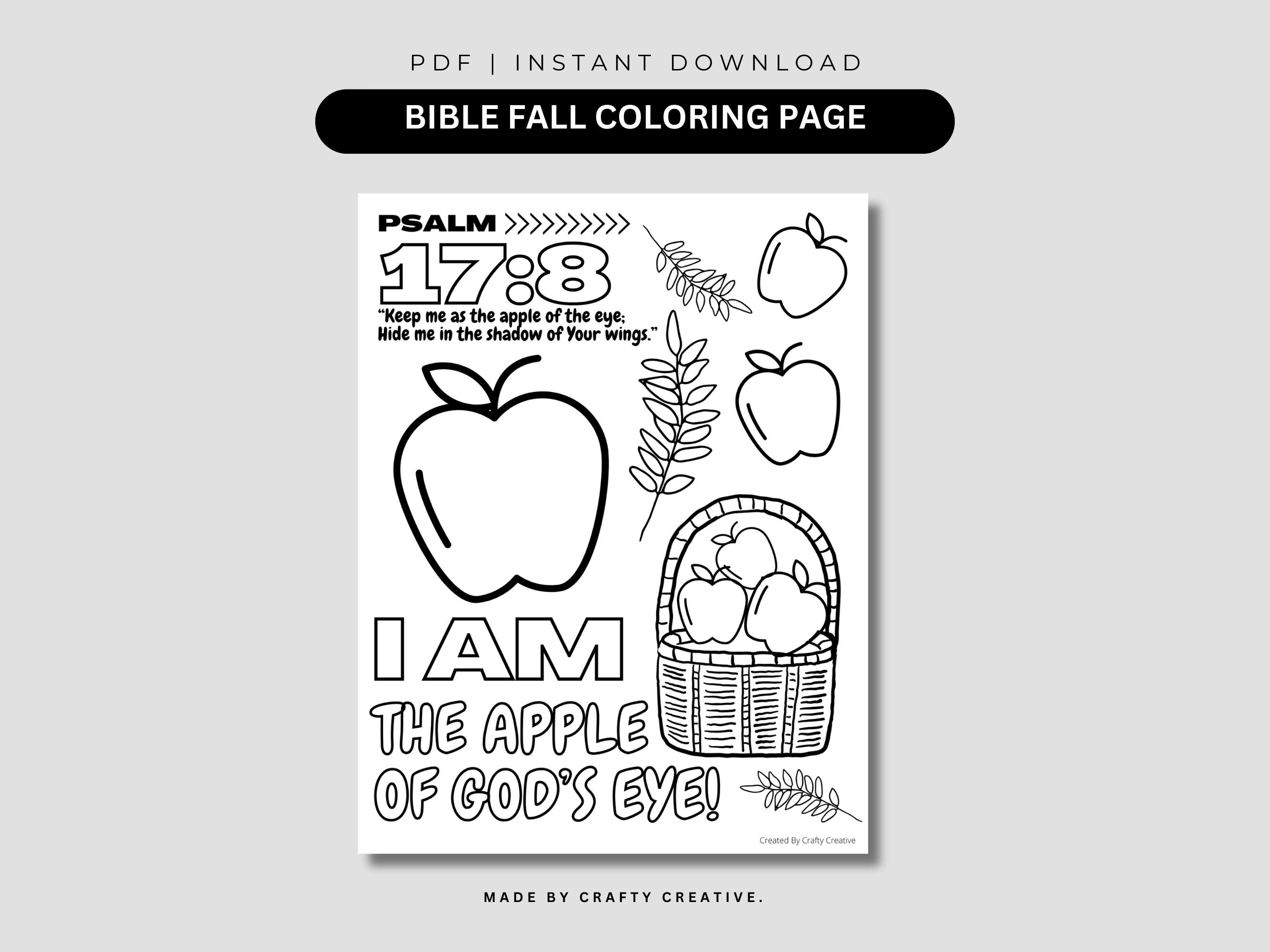 Kids Church, All Things Fall Kids Coloring Pages, Printable Bible Verse ...