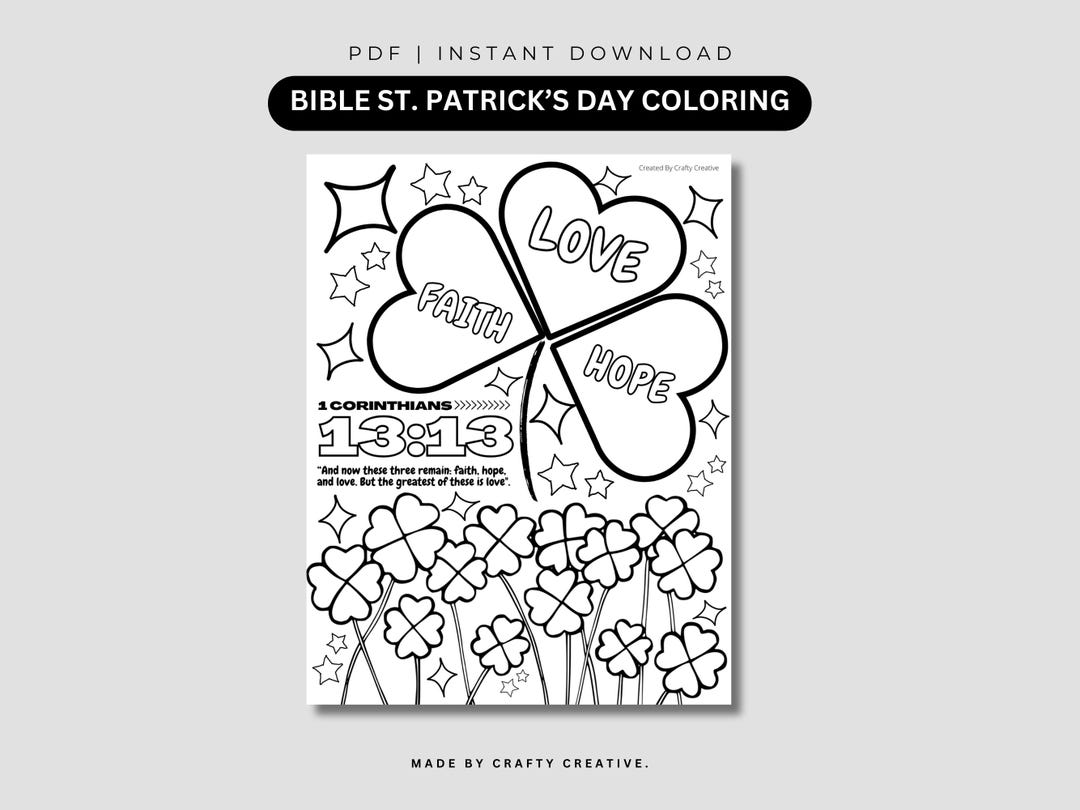 Kids Church, Happy St. Patrick's Day Coloring Page, Printable, Kids ...