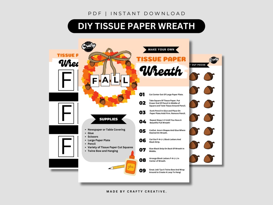 DIY Fall Autumn Craft for Kids, Wreath Craft for Kids, Easy Fall Crafts ...