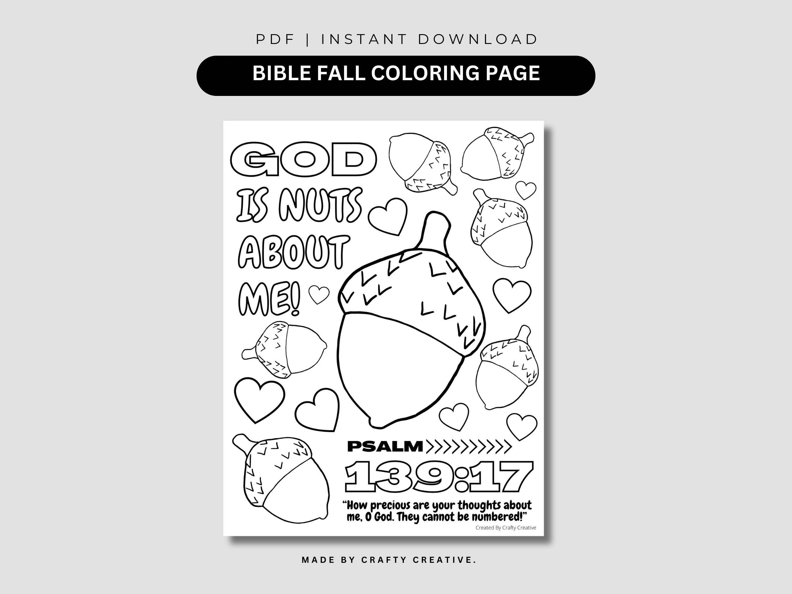 Kids Church, All Things Fall Kids Coloring Pages, Printable Bible Verse ...
