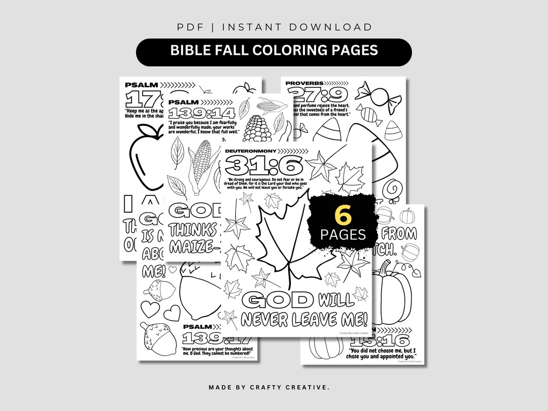 Kids Church, All Things Fall Kids Coloring Pages, Printable Bible Verse ...