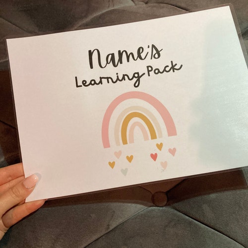 TODDLER LEARNING FOLDER // Personalised Learning File for 2 - Etsy UK