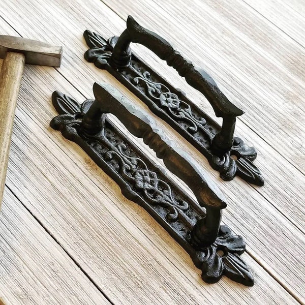 Cast Iron Cabinet Handles - Etsy