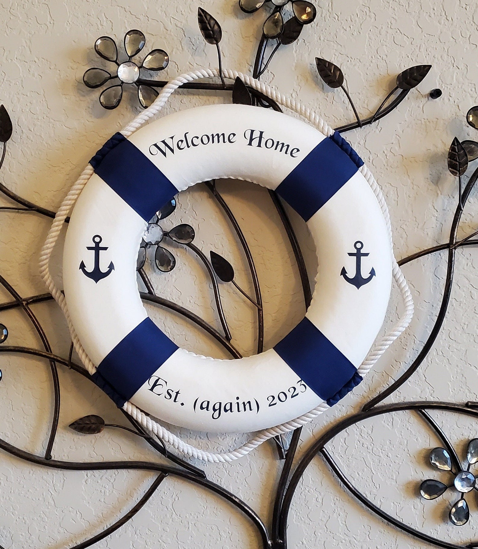 Personalized Life Ring/4 Sizes/nautical Wall Decor/baby Announcement ...