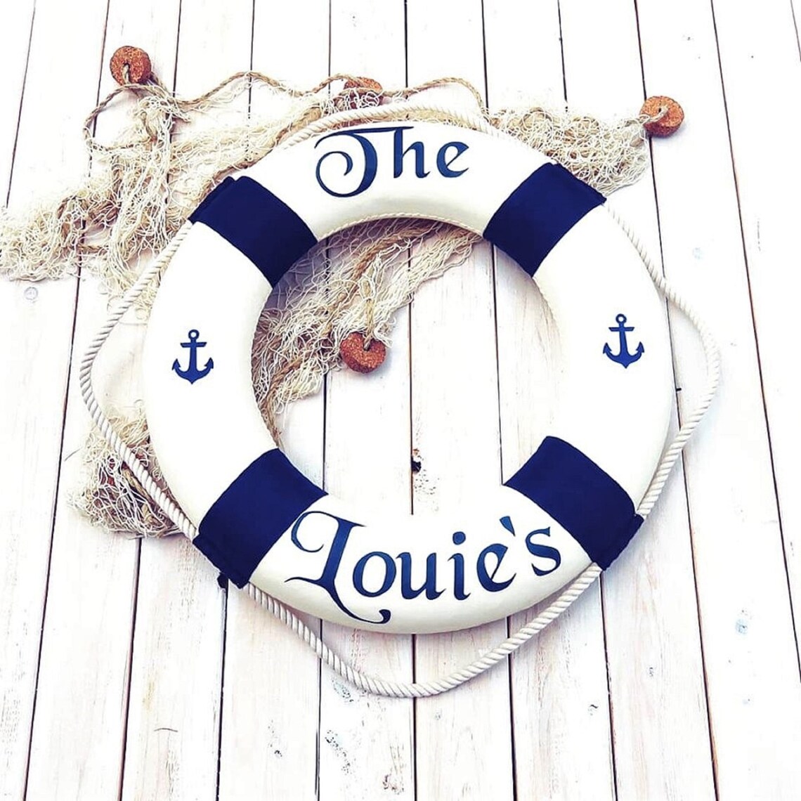 Personalized Life Ring/4 Sizes/nautical Wall Decor/baby Announcement ...