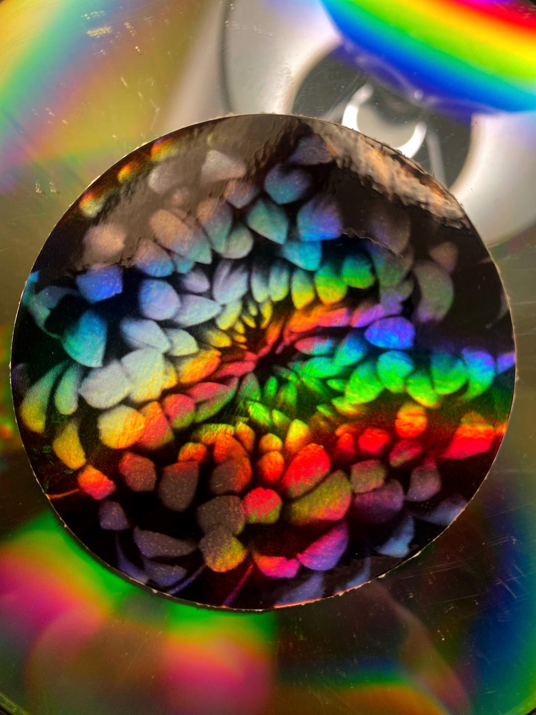 HOLOGRAPHIC CHRYSANTHEMUM STICKER - Etsy