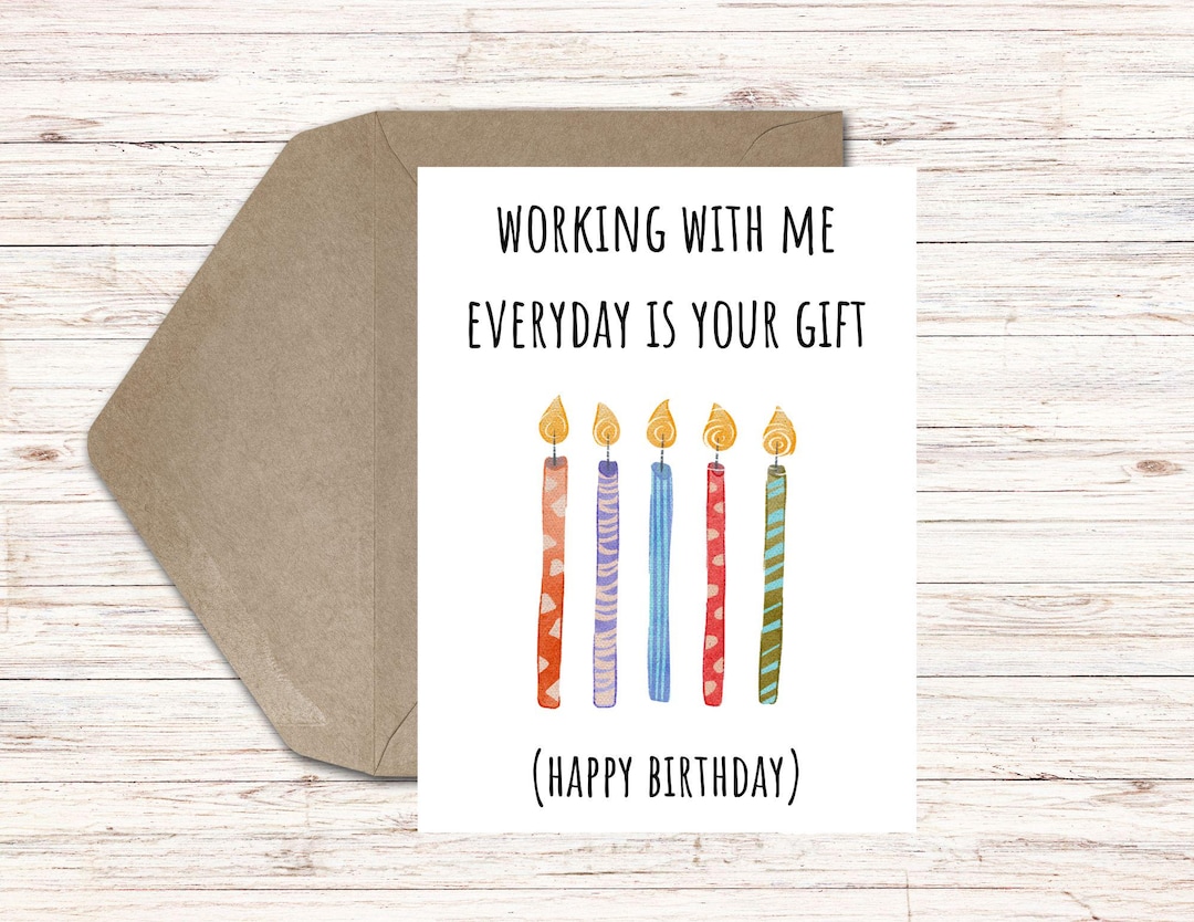 Printable Funny Birthday Card for Coworker, Work Friend – Working With ...