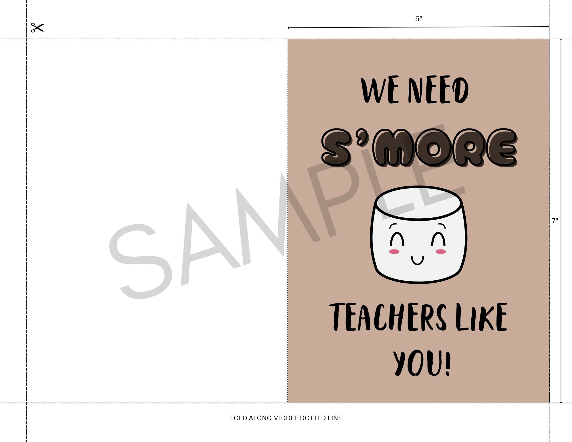 Printable Funny Teacher's Day Card for School Teacher - Need S'more ...