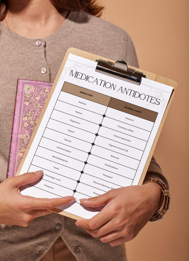 Nursing Student Medication Reversal Agents Study Guide Table – Nursing ...