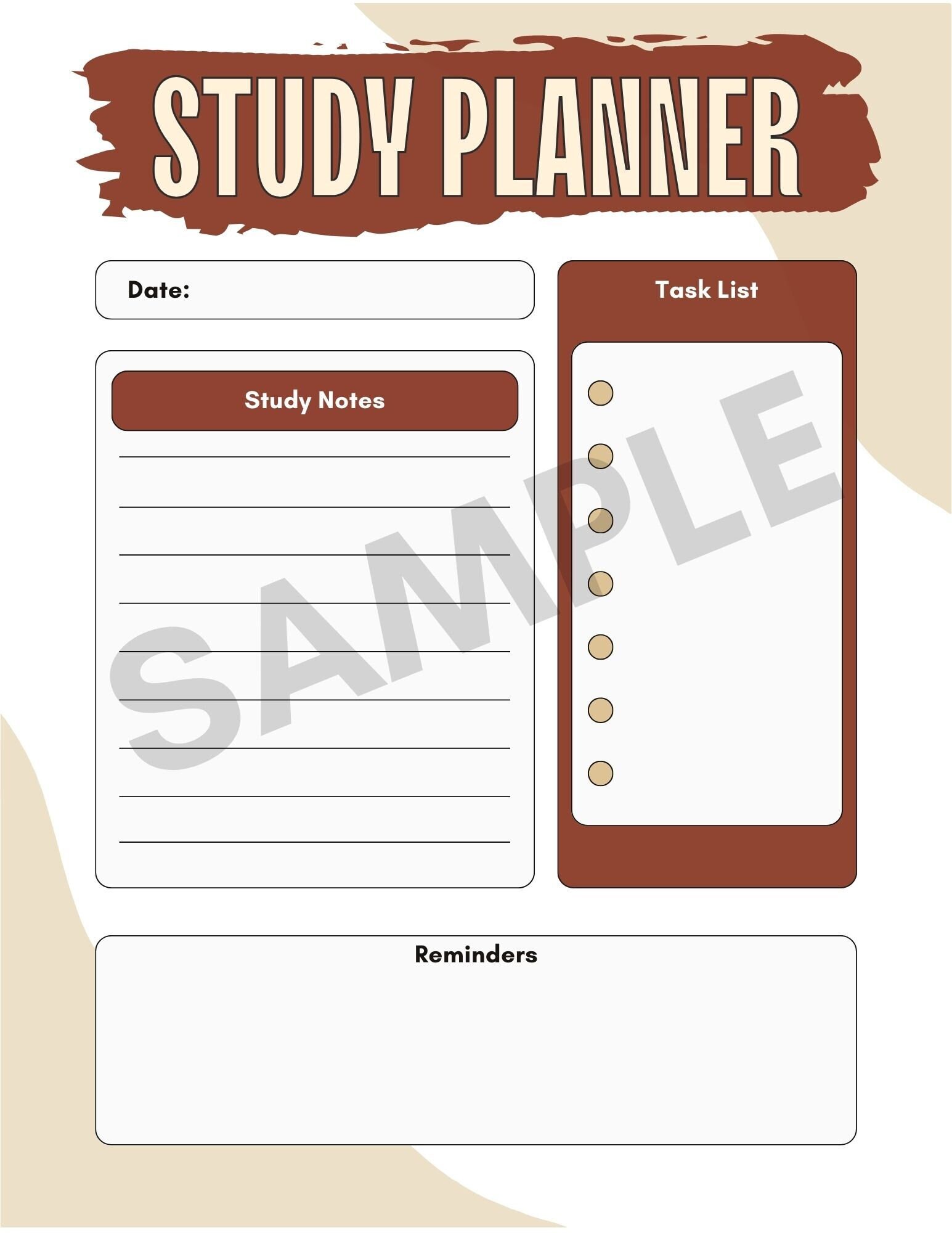 Printable School Study Planner - Fillable School Schedule - ACT, SAT ...