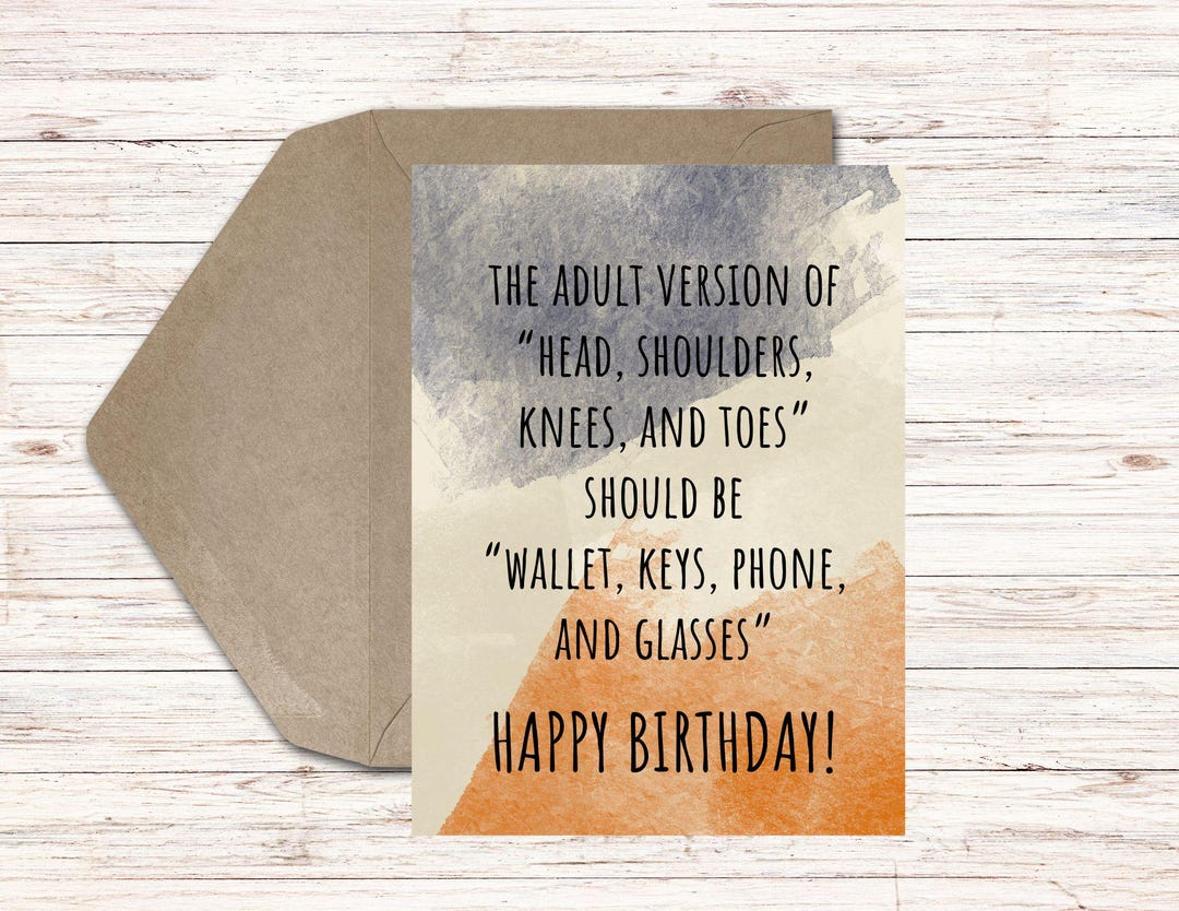 Printable Funny Birthday Card for Adult – Sarcastic Adult Version of ...