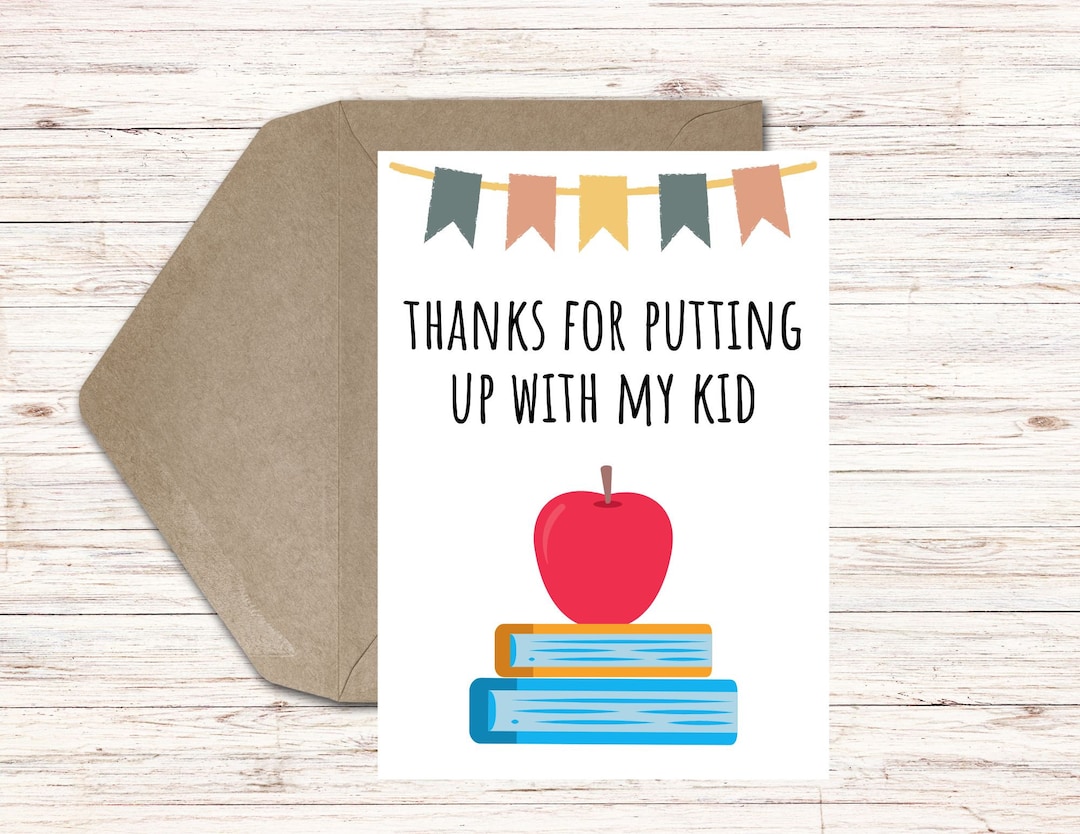 Printable Funny Teacher's Day Card for School Teacher - Thank You for ...