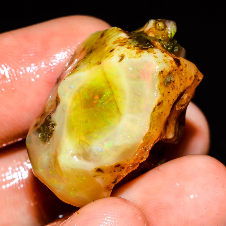 Welo Fire Opal Rough Gemstone, Ethiopian Opal, 45 Cts - Etsy