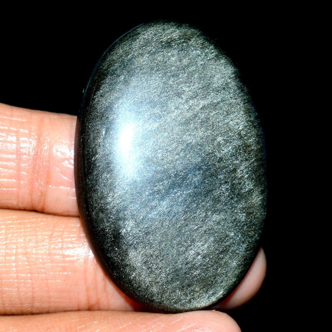 SILVER SHEEN Fabulous 100% Natural Silver Sheen Gemstone Cabochon 59.85 ...
