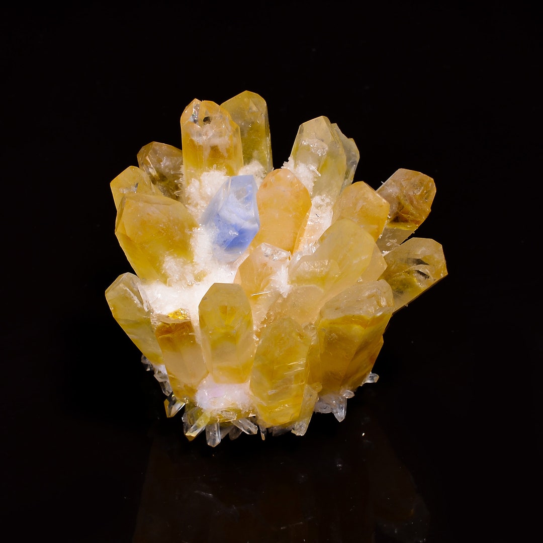 Natural Yellow Phantom Quartz Crystal Cluster (80x64mm) - Etsy
