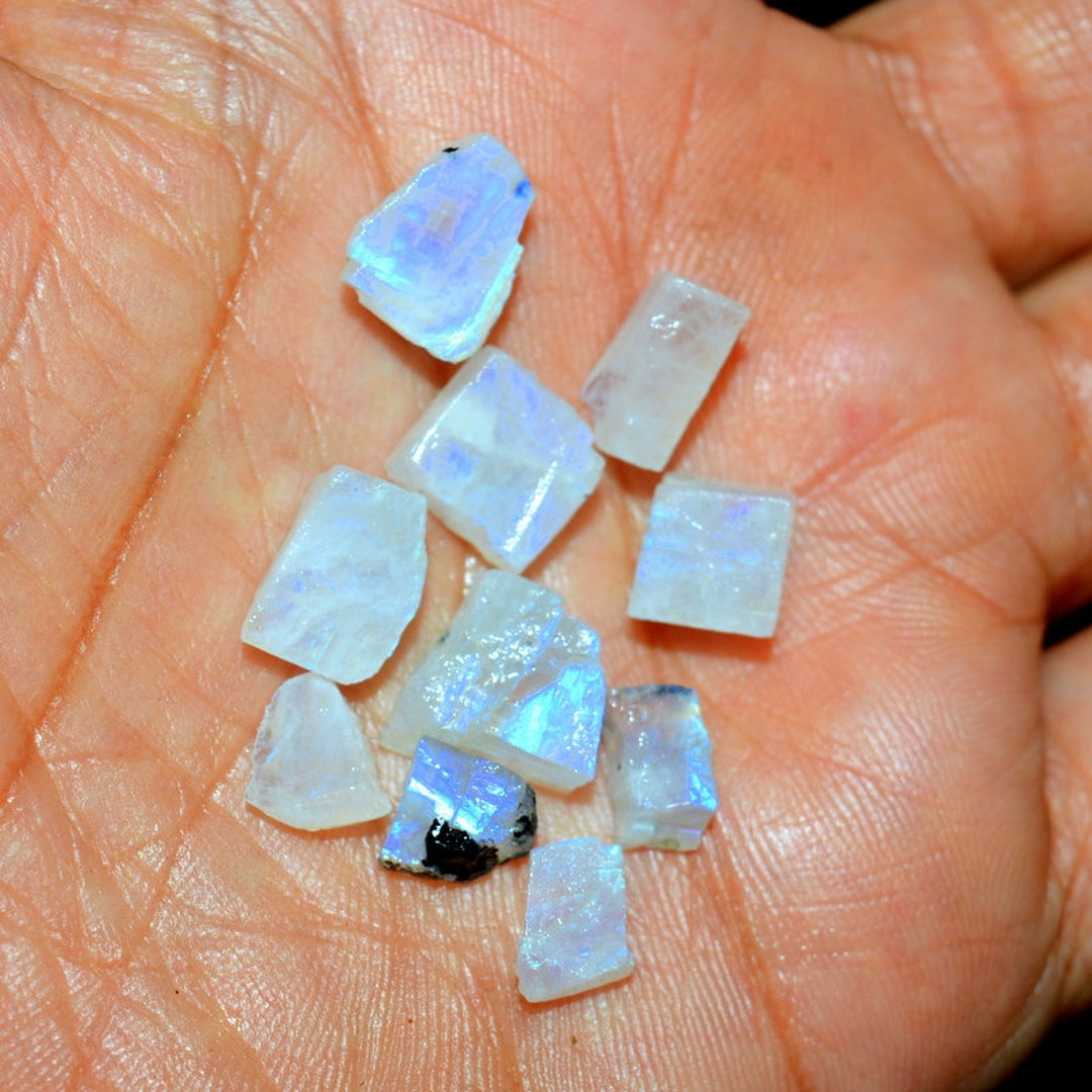 Moonstone Top Quality Natural Attractive Blue Fire Moonstone Rough 10 ...