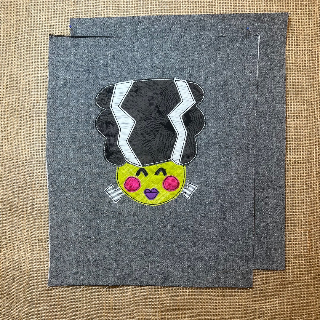 Bride of Frankenstein Embroidered Panel, Appliquéd Bride of ...