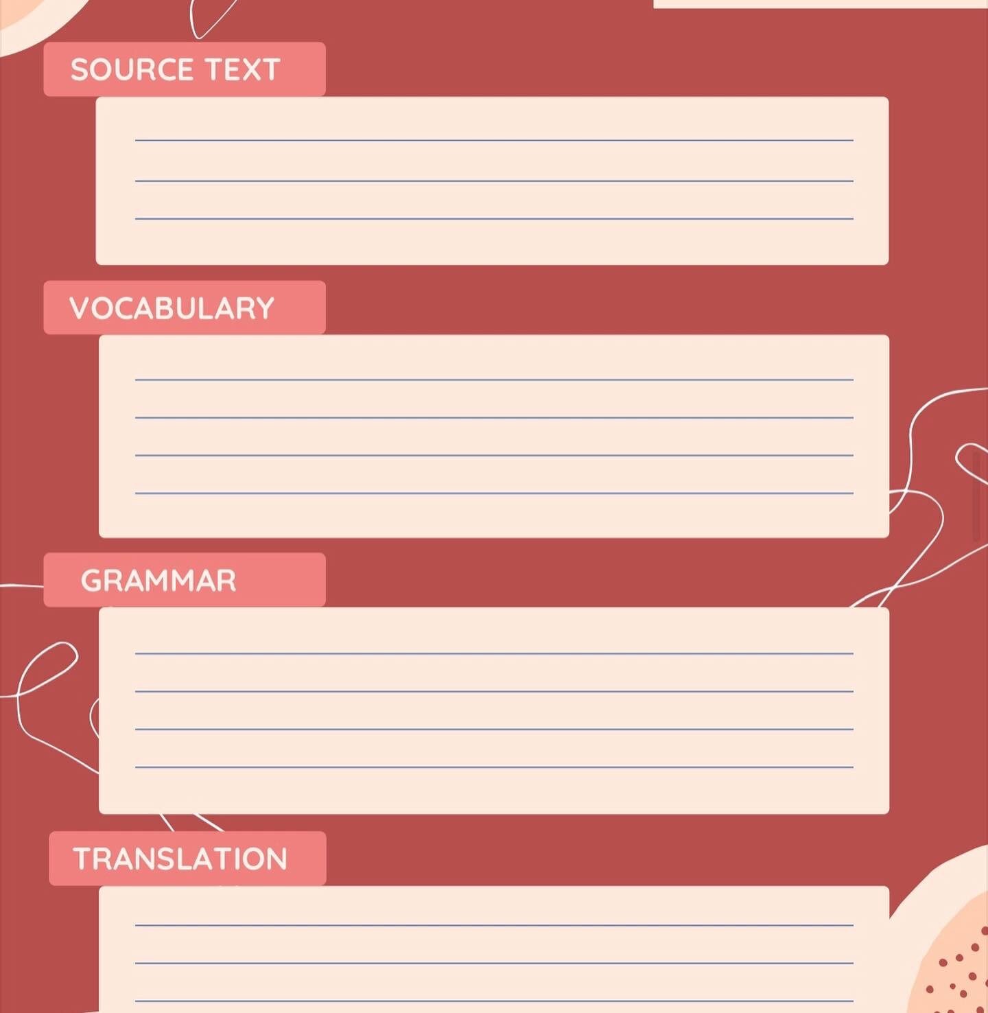 Printable Digitally Language Learning Templates Pdf - Etsy