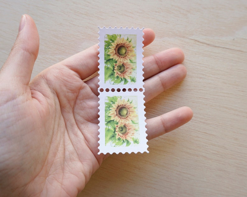 Original Stamps With Watercolor Landscape, Handmade, - Etsy