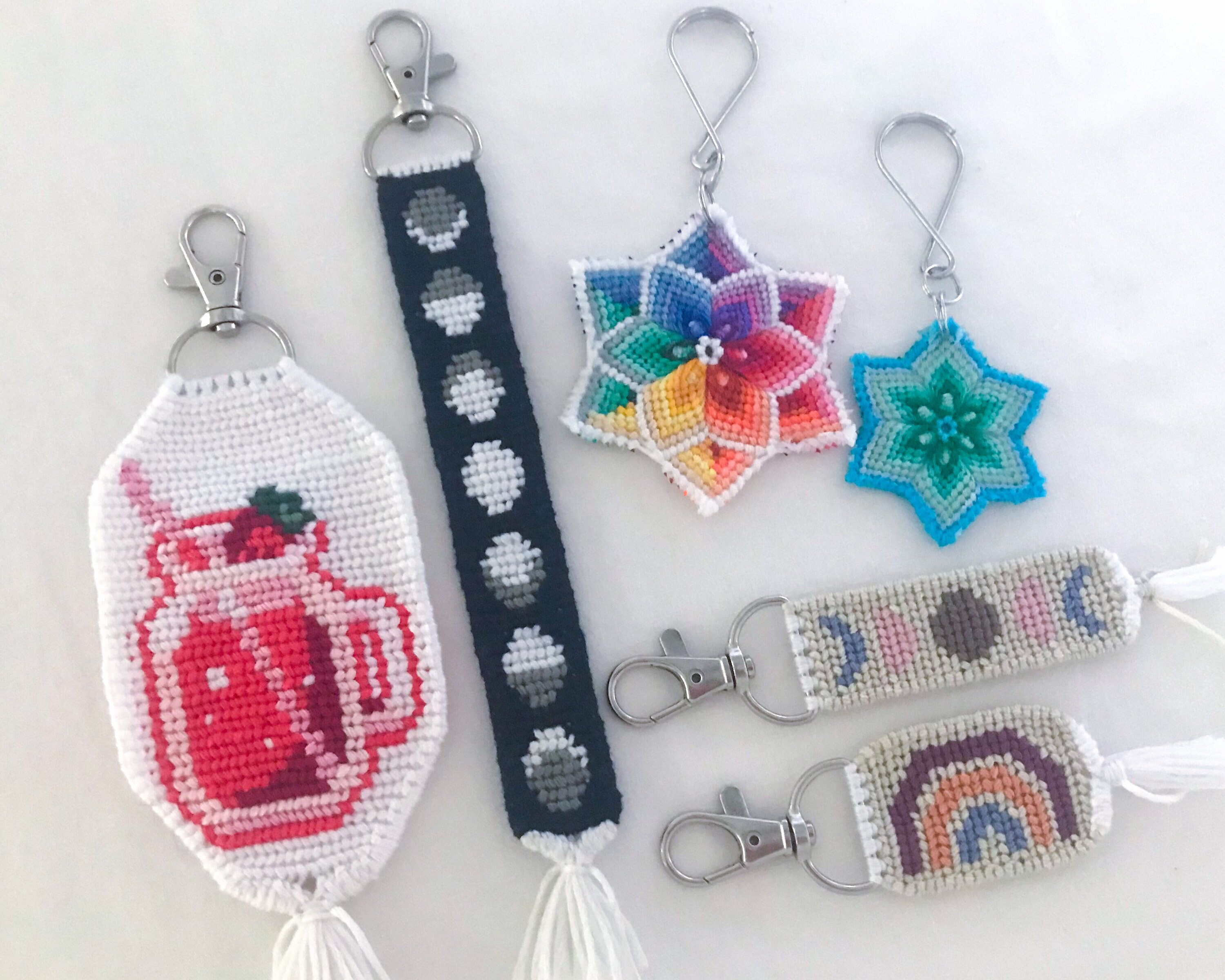 Keychain Collection Friendship Bracelet Knotted Keychains | Etsy Keychain Collection Friendship Bracelet Knotted Keychains | Etsy
