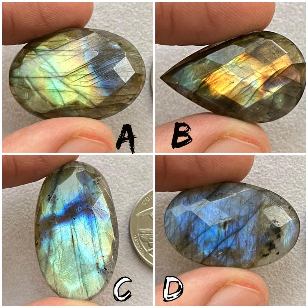 New Checker Cut Multi Fire Labradorite Cabochon, With Very Cheap Price ...