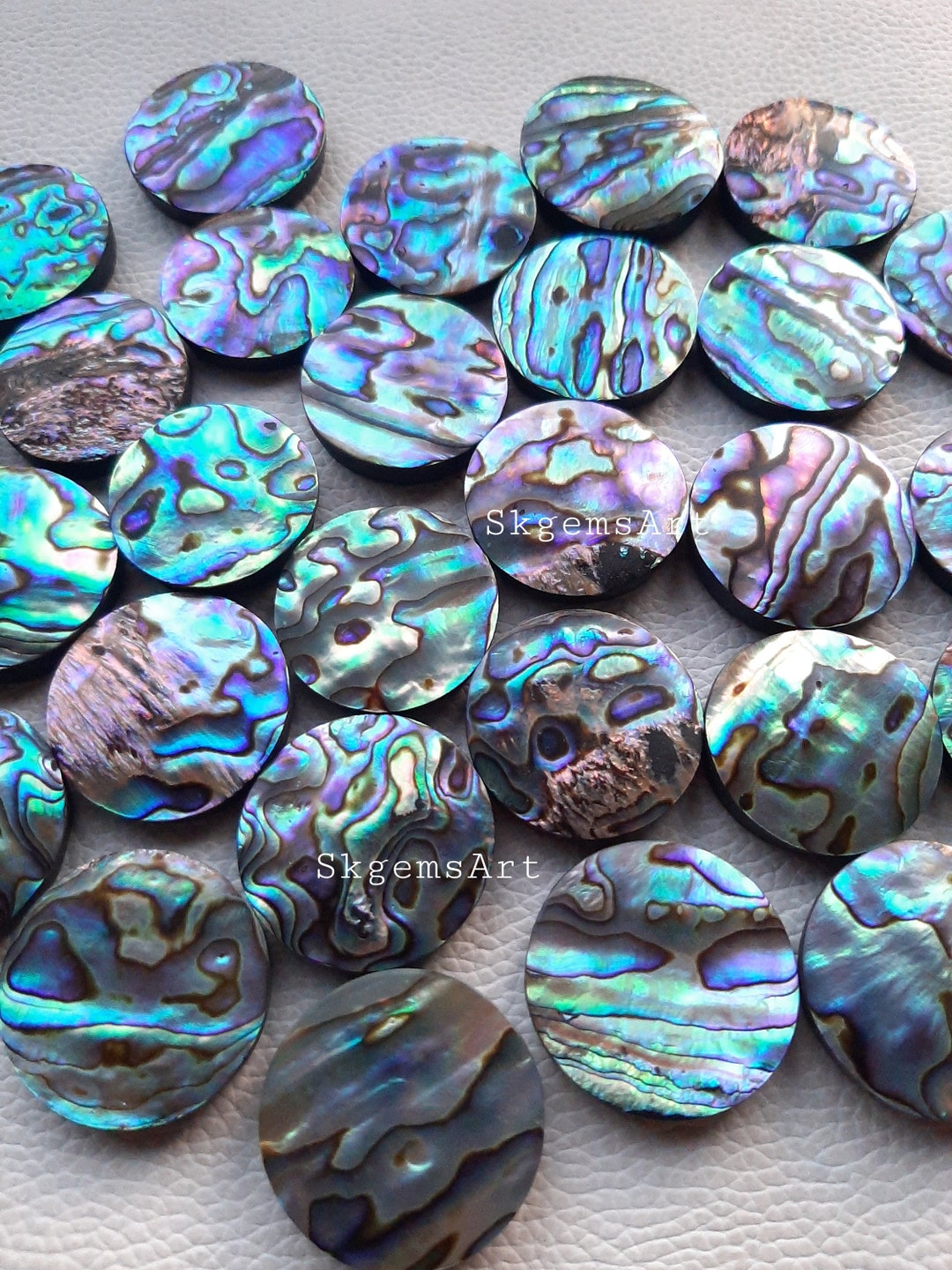 ROUND Abalone Shell/shell Cabochon Wholesale Lot by Weight With ...