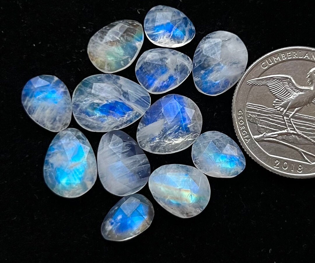 12 Pcs Lot High Grade Rosecut Clean AAA Quality Natural Rainbow ...