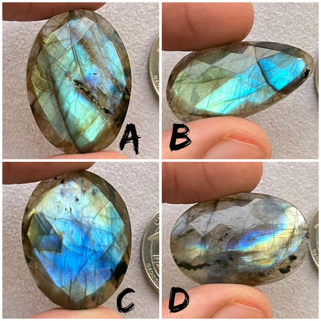 New Checker Cut Multi Fire Labradorite Cabochon, With Very Cheap Price ...