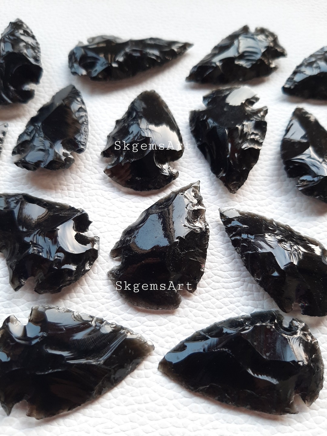 Black Obsidian Arrowhead / Big 1.5-2 Inches Arrow Head / Black Spear ...