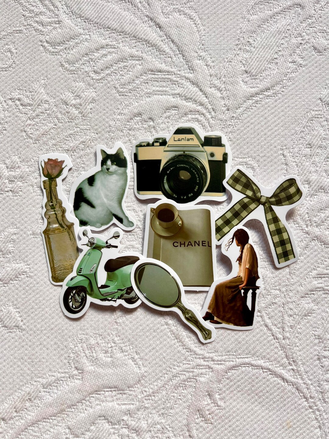 French Girl Aesthetic Stickers, 8-pack - Etsy