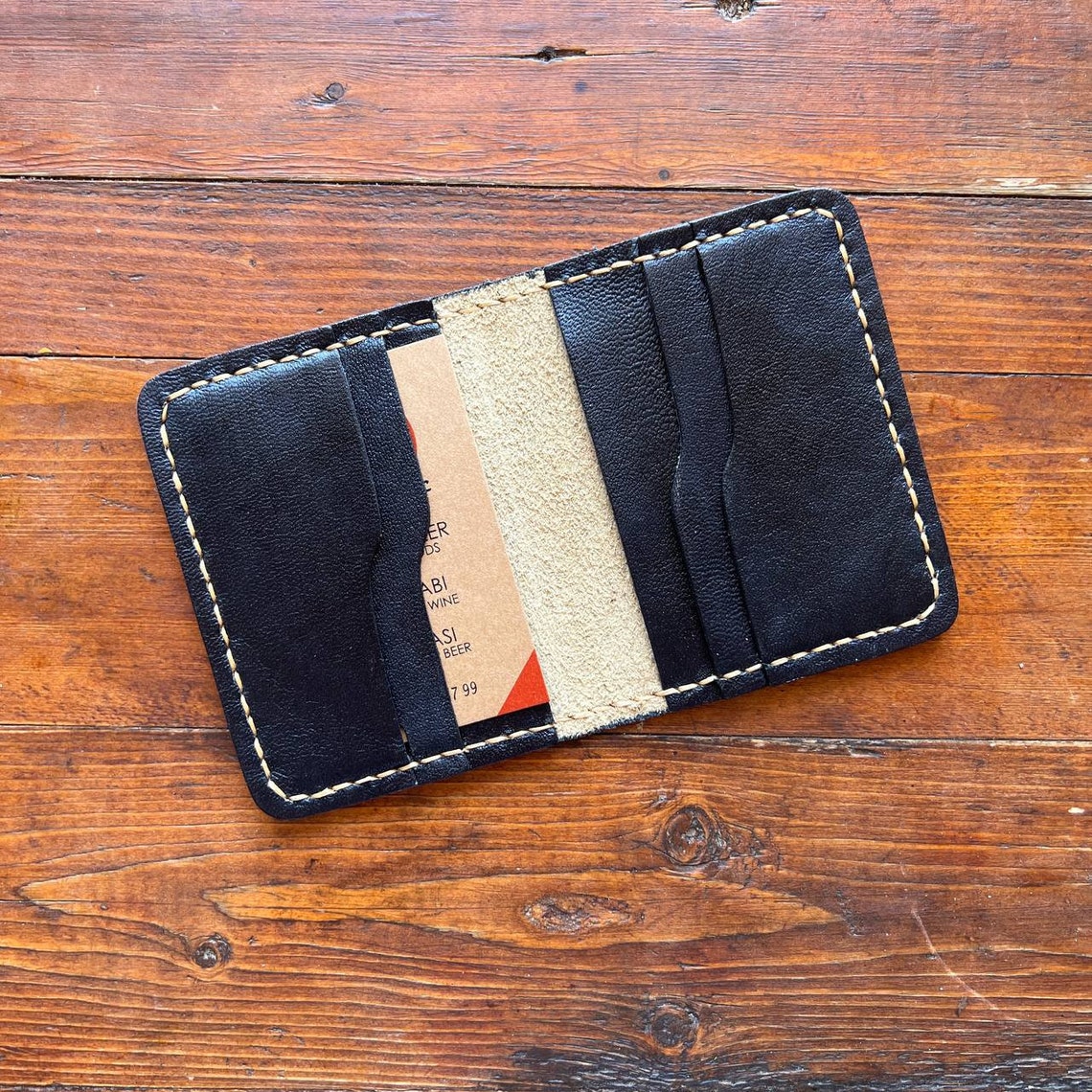 Minimalist Style Handmade Genuine Leather Slim Wallet Sleek and Stylish ...