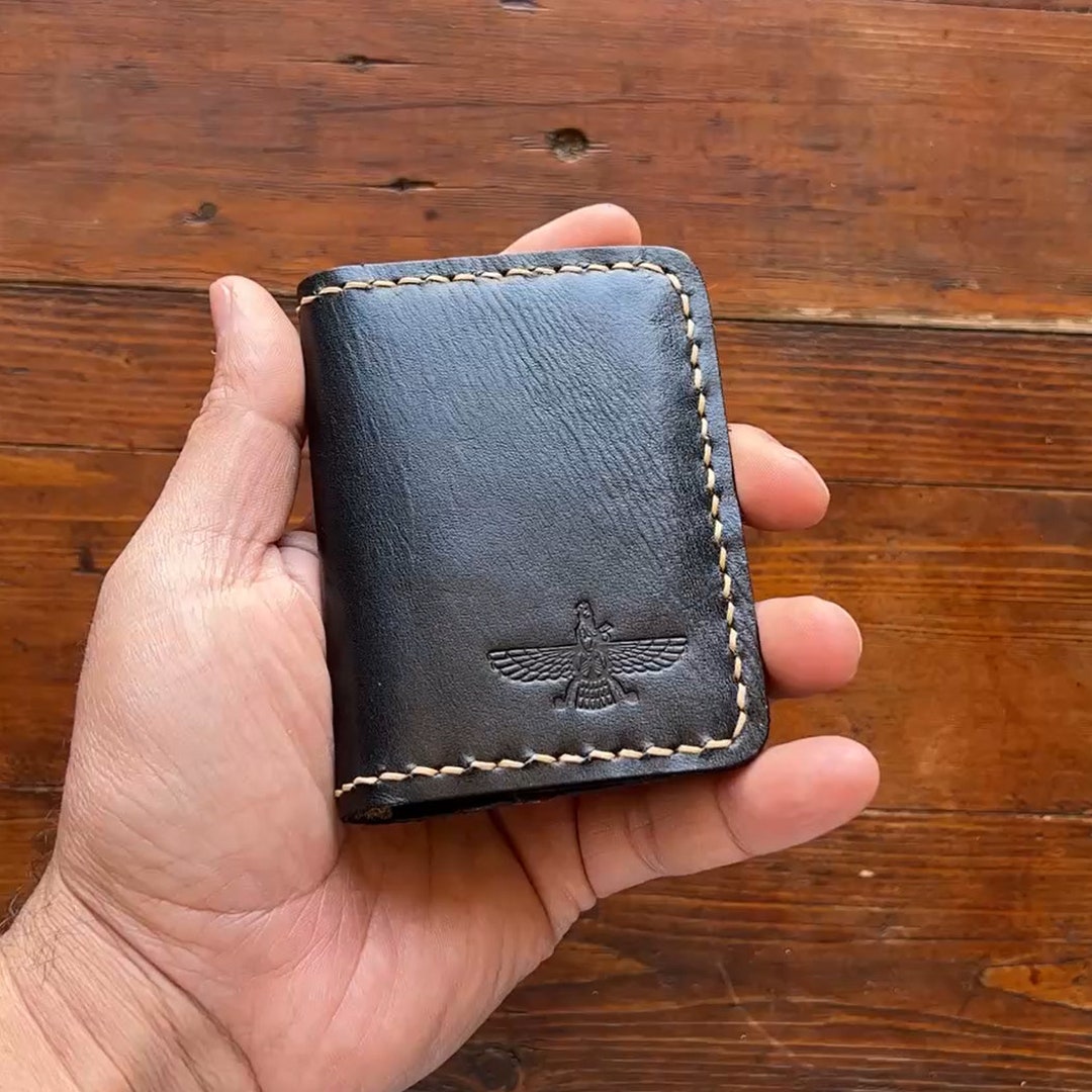 Minimalist Style Handmade Genuine Leather Slim Wallet Sleek and Stylish ...