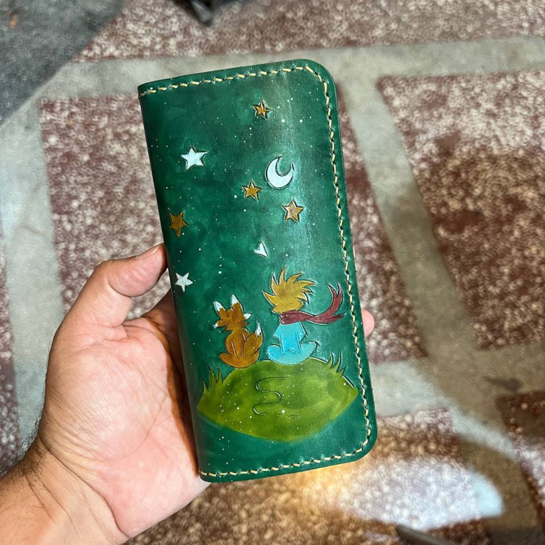 Le Petit Prince Leather Wallet - Handmade Embossed Design - Etsy