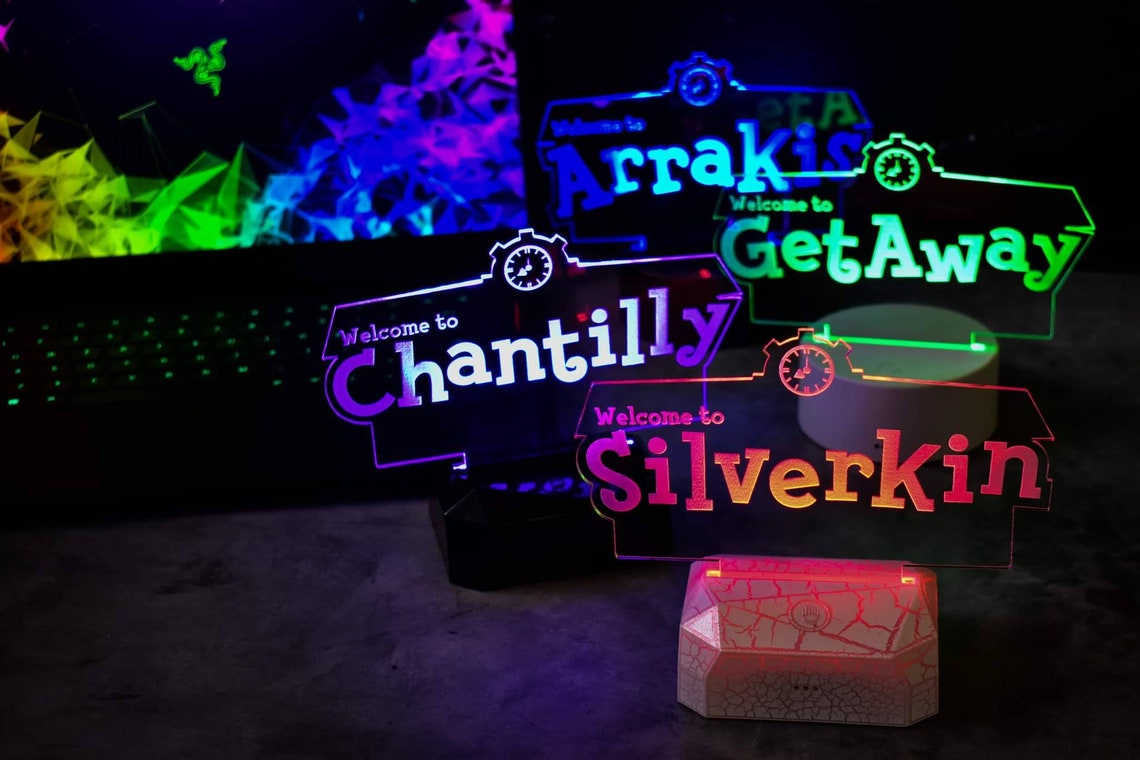 Custom Animal Crossing Island Sign Name LED Lamp Night Light - Etsy