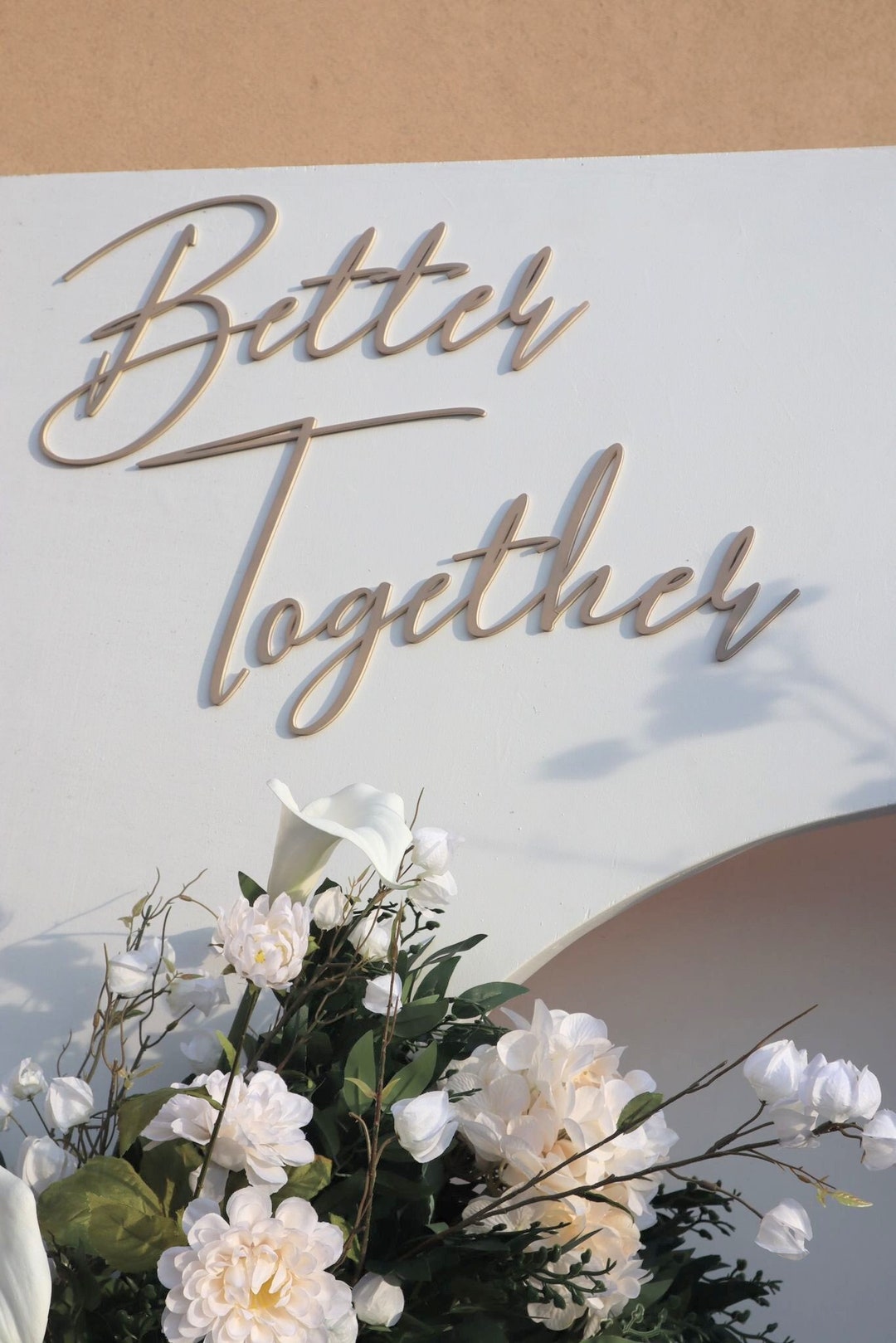 Better Together Wedding Sign | Elegant Luxe Modern Signage for Backdrop ...