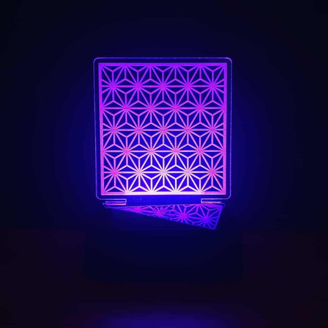 Sacred Geometry Cubes Glowing LED Art Piece Night Lamp Spiritual Trippy ...