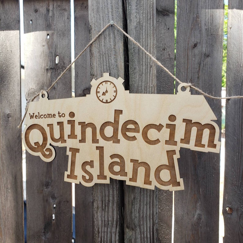 Custom Animal Crossing Island Wooden Sign Leaf Nintendo Kingdom Hearts ...
