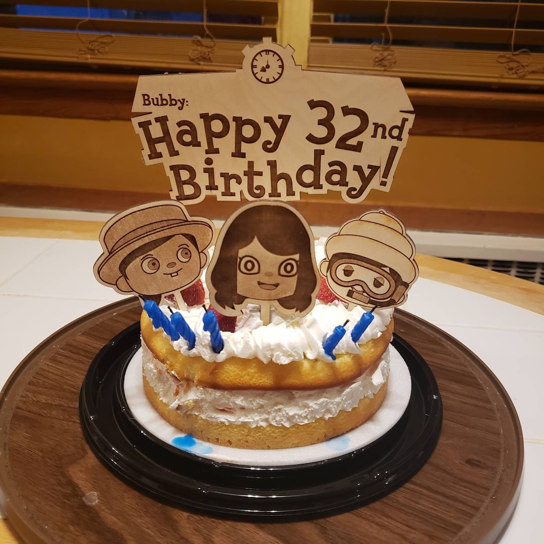 Custom Animal Crossing Theme Birthday Cake Topper Amiibo New Horizons ...