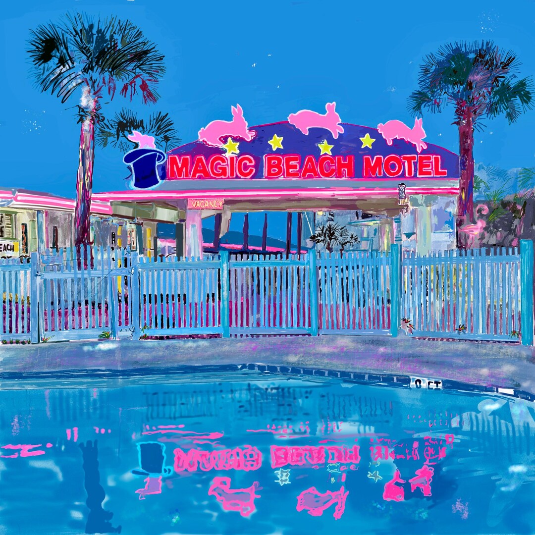 Magic Beach Motel Art Print - Etsy