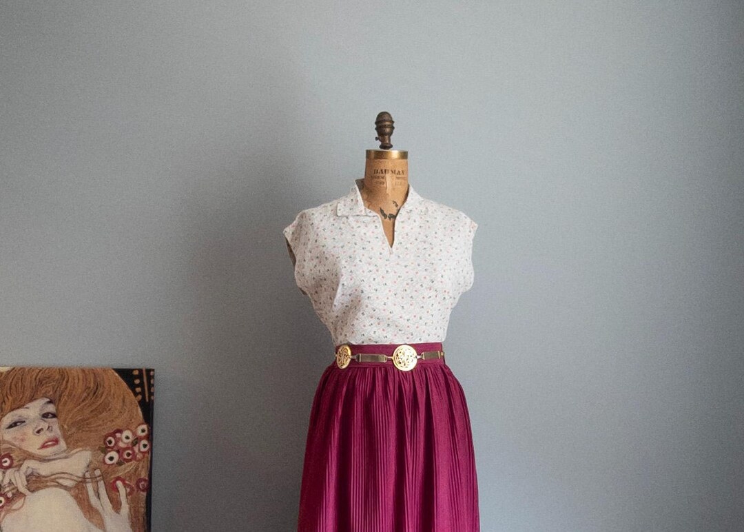 50s Early 60s Handmade Atomic Pattern Popover Short Sleeve Top - Etsy