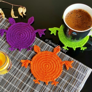 Crochet Pattern Halloween Bat Coaster Written Pattern and - Etsy