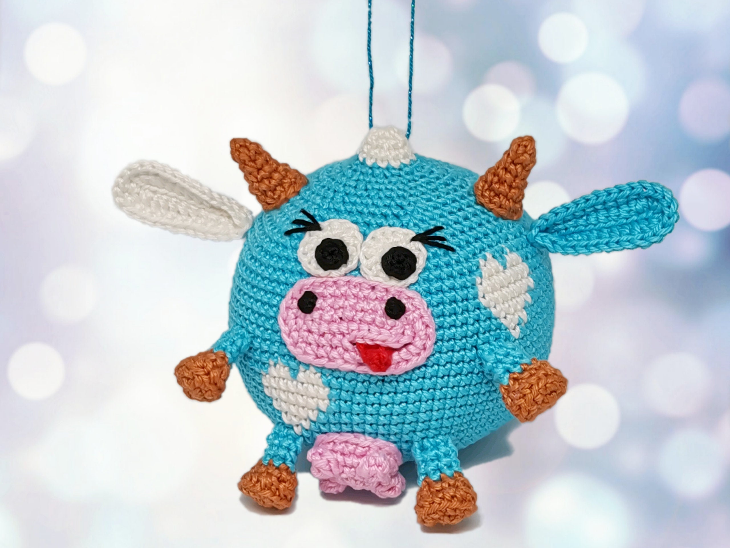 PDF Crochet Pattern Funny Cow Xmas Ornament Detailed - Etsy