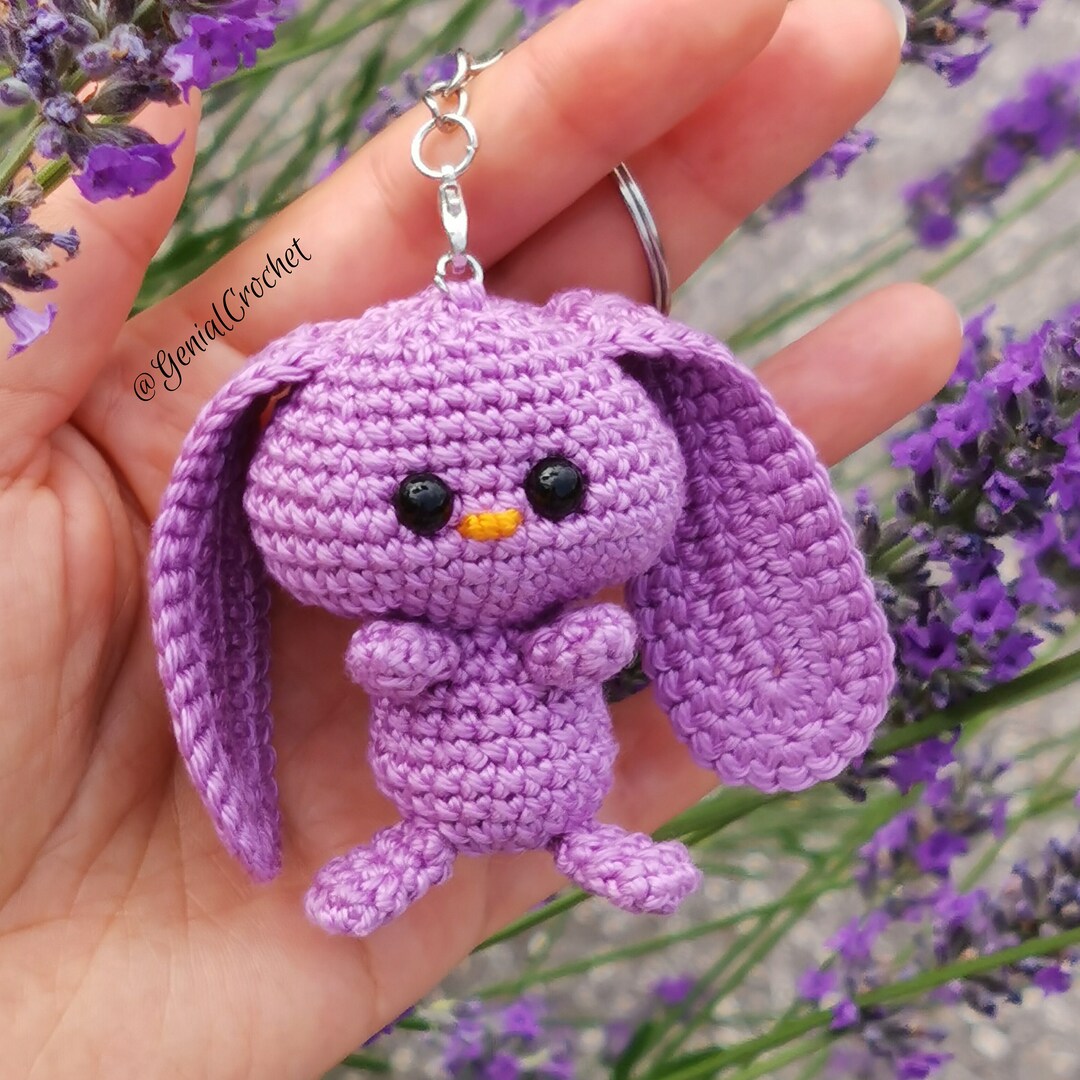 No Sew Crochet Bunny Keychain Pattern: Amigurumi Tutorial (PDF Download ...