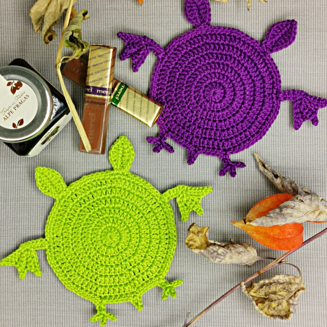Halloween Bat Coaster- Crochet Pattern - Written Instructions and Photo ...