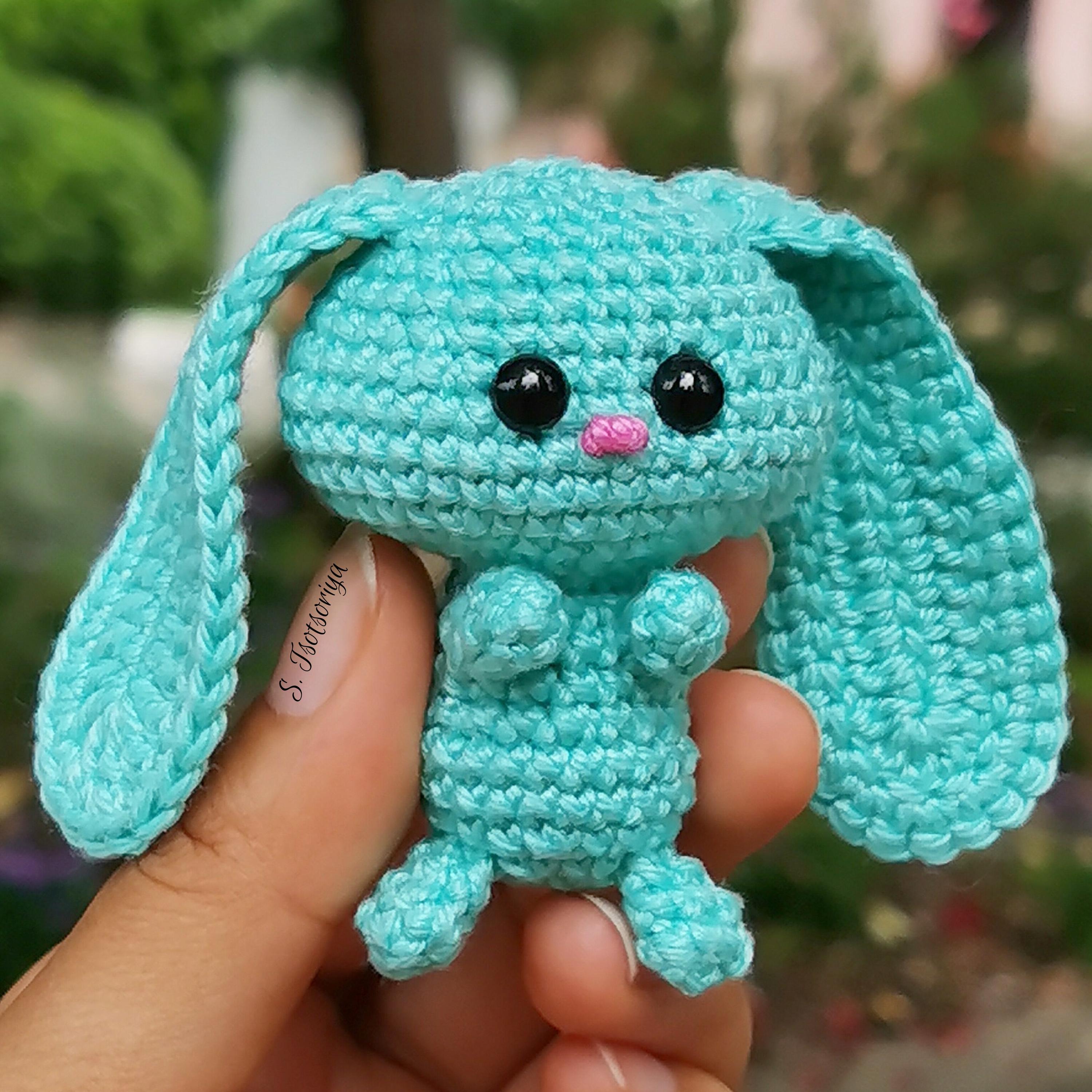 No Sew Crochet Bunny Keychain Pattern: Amigurumi Tutorial (PDF Download ...
